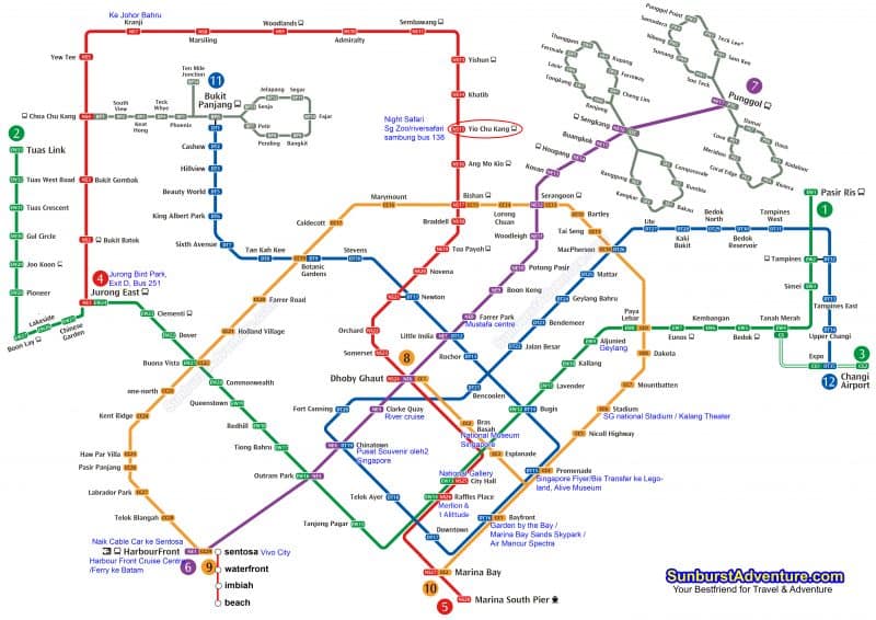 Peta MRT Singapore Terbaru dan Rekomendasi Lokasi