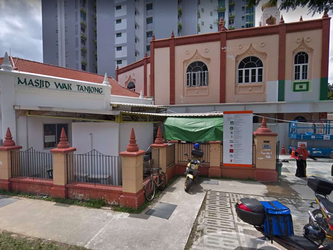Masjid dekat MRT Singapore itu bernama Wak Tanjong di Paya Lebar